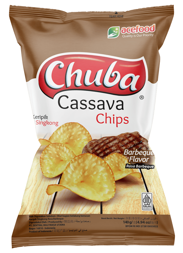 Chuba Cassava Chips Bbq Flavour 16 X 140g Cibus Foods